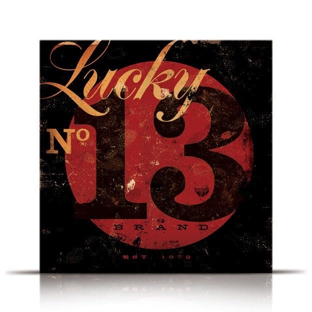Lucky number 13 brand graphic artwork on gallery by geministudio