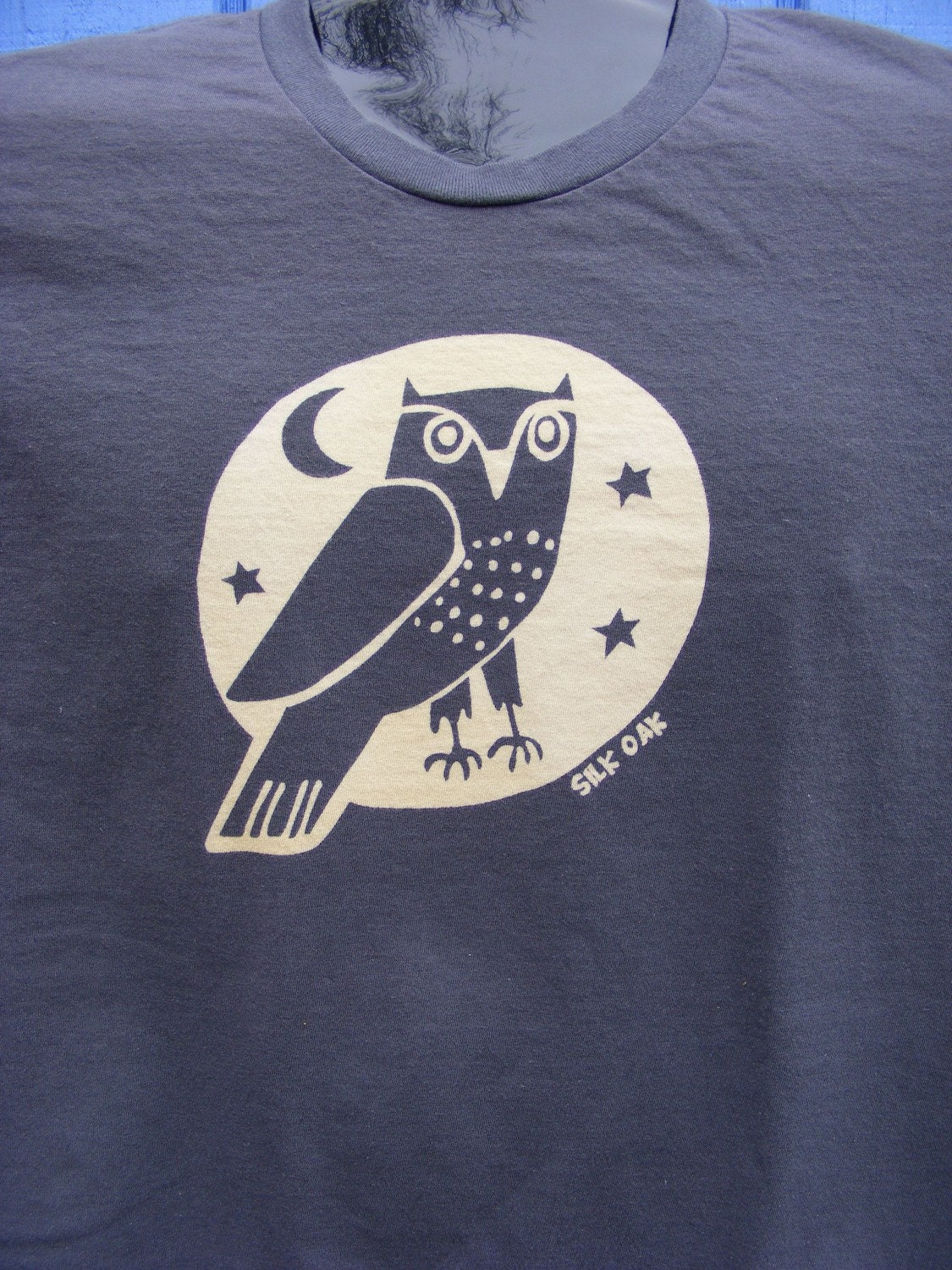 Woodland Grey Owl Adult Tee by silkoak on Etsy