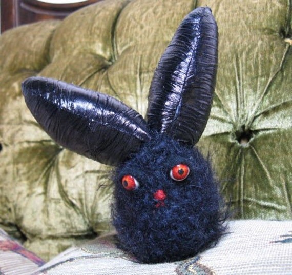 Items similar to Demon Bunny Damien - The Anti Easter Bunny Plush Demon ...