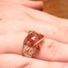 Sterling Silver Baltic Amber Square Cabochon Ring