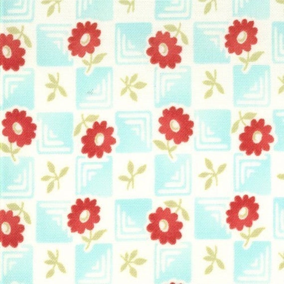 Bliss Fabric by Bonnie and Camille for Moda Check in Aqua