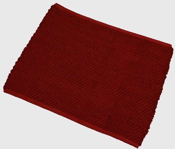 Burgundy Wine Handwoven Rag Rug Handmade