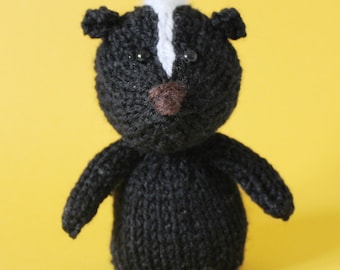 Badger Toy Knitting Pattern PDF by Jellybum on Etsy