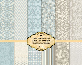 Sarah Digital Papers for scrapbooking card by TracyAnnDigitalArt