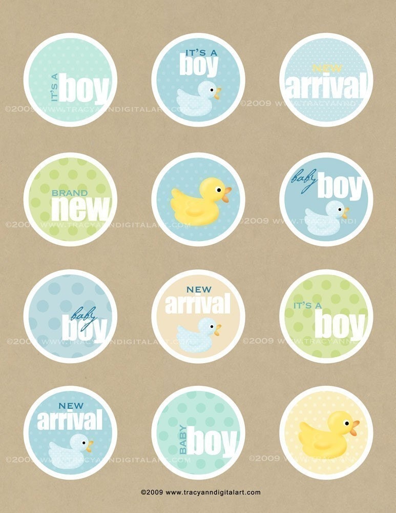 Baby Boy circles PNG and JPG printable for by TracyAnnDigitalArt