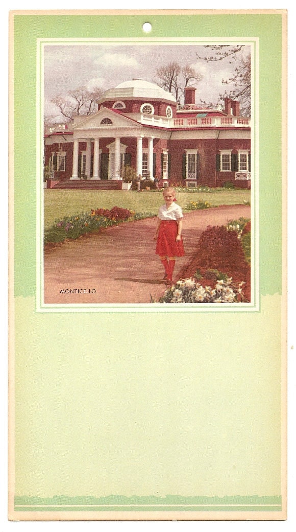 1940's vintage calendar print litho that are made by inkpainter