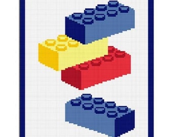 Lego cross stitch | Etsy