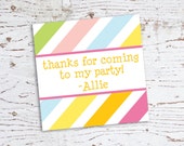 Items similar to Pastel Striped Gift Tags - for birthday or baby shower ...