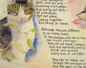 Popular items for cat poem on Etsy