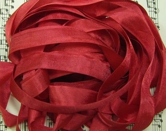 Red lace fabric | Etsy