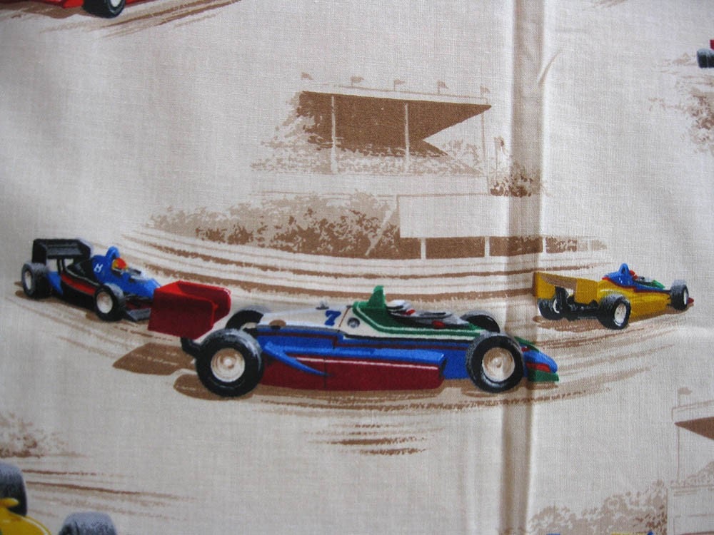 Fun Indy Race Car Fabric
