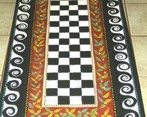 Popular items for hand painted rug on Etsy