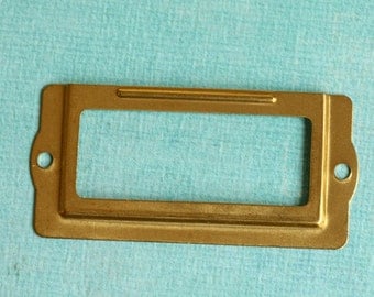 Brass label holder | Etsy