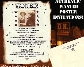 Wanted Poster Western Cowboy Rodeo Birthday Party Theme