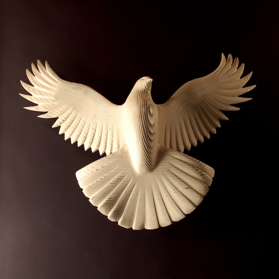 Dove Wall art woodcarving by Jason Tennant by jasontennant on Etsy