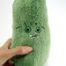 Plush Pickle Toy green eyes by scrumptiousdelight on Etsy
