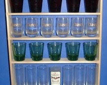 Unique shot glass display case related items | Etsy