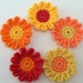 Crocheted Fall Flowers 12 Petals