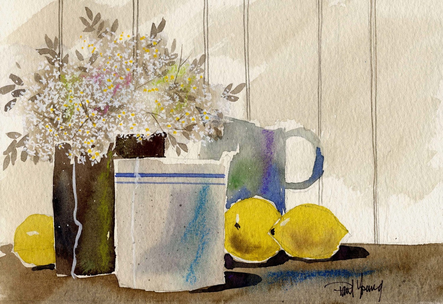 Country Still Life-Print from an original watercolor painting