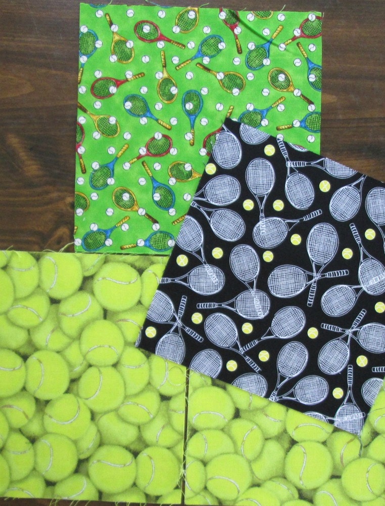 Tennis Cotton Fabric Squares and Additional Tennis Fabric