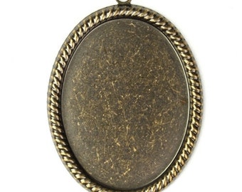 Settings 25mm Rope Edge Top Loop Brass Ox 2 FI422 by mksupplies