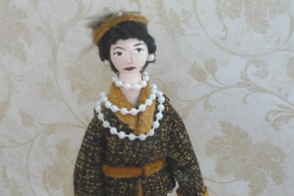 Miniature Doll Coco Chanel Fashion Designer by Uneek Doll