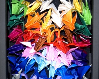 Origami hand folded cranes picture by Madpolkadesign on Etsy