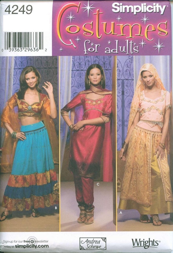 Simplicity 4249 Sewing Pattern Choli Genie Sizes 6-8-10-12