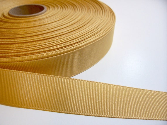 Light Gold Grosgrain Ribbon 1 inch wide x 5 by GriffithGardens