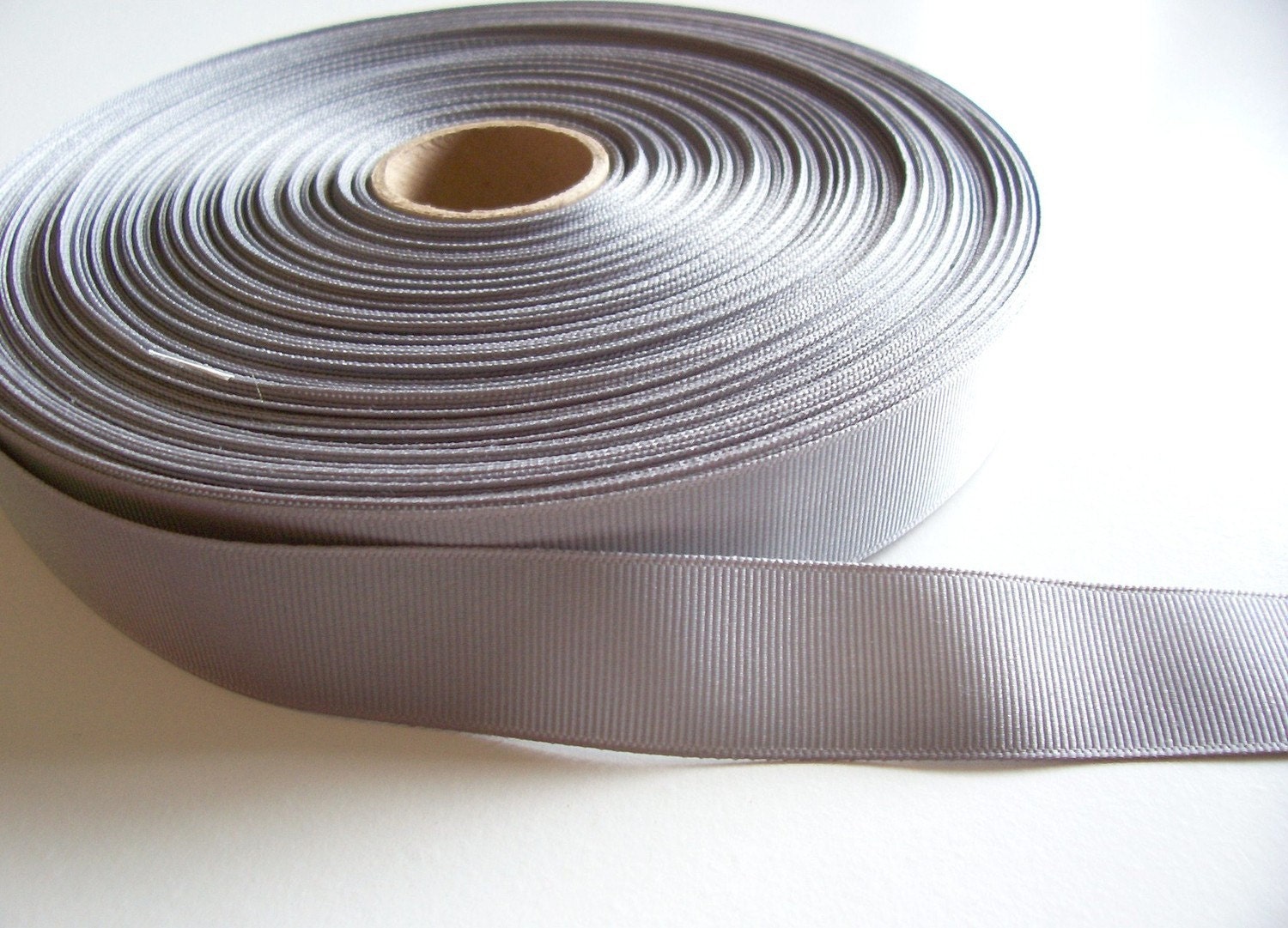Light Gray Grosgrain Ribbon 1 inch wide x 14 yards