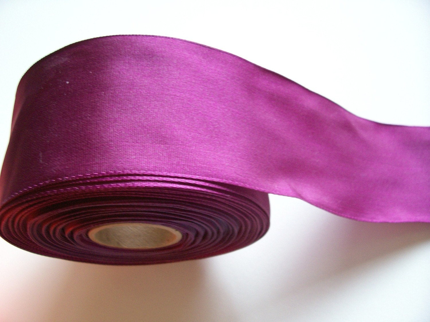 Purple Plum Wired Ribbon 2 1/2 inches wide x 3 yards precut