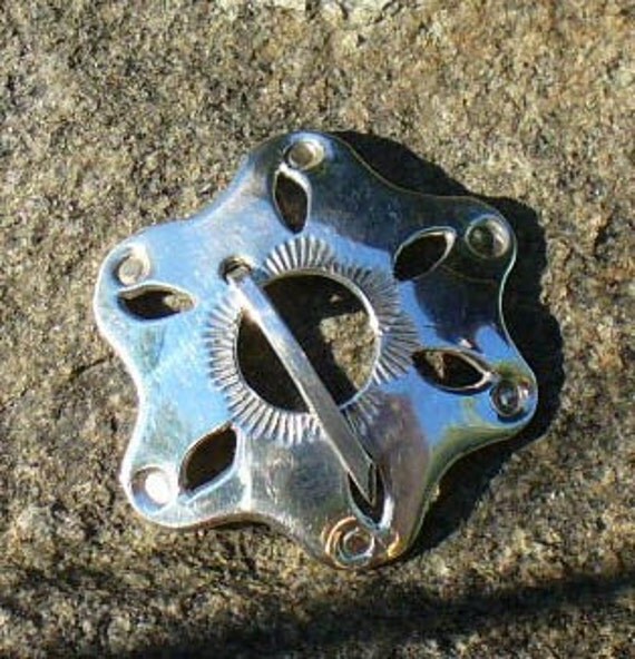 Sterling Trade Silver Brooch 18th Century Reproduction