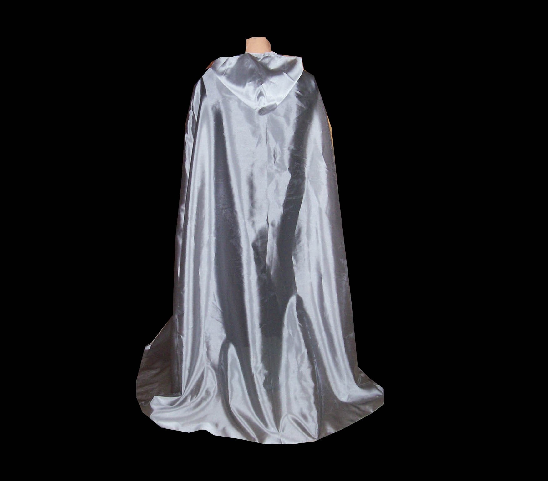 Silver Cape Cloak Organza Handmade Hooded Wedding Prom