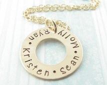 Popular items for gold washer necklace on Etsy