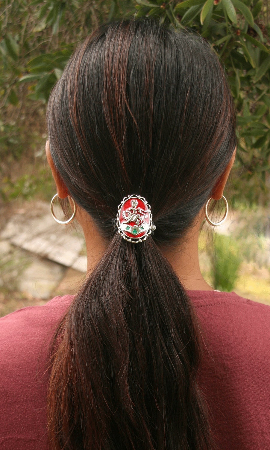 Red Enamel Kingdom Crest Hair Hook Hair Accessory FREE USA