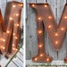 3 foot Marquee Letter Rusty by littlefishdesigns on Etsy