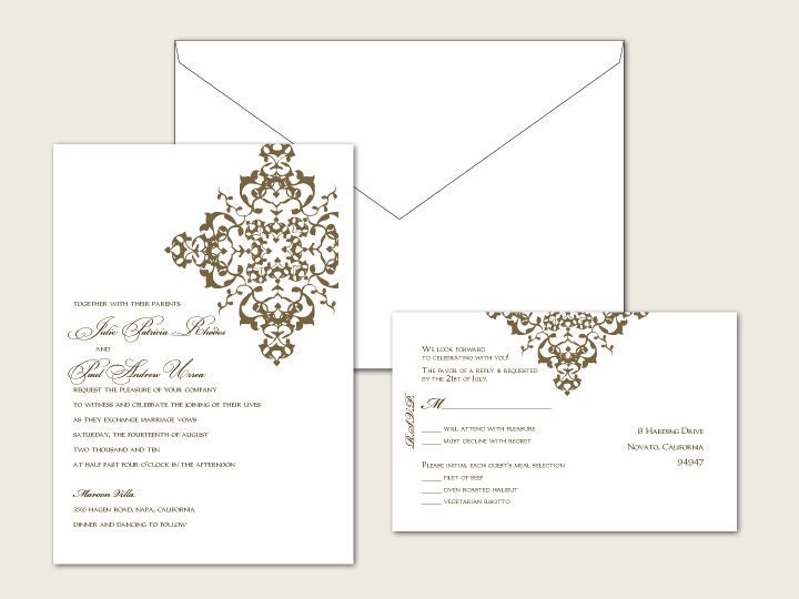 Julie Digital Wedding Invitation Set – 1 color | Just A Little Wedding