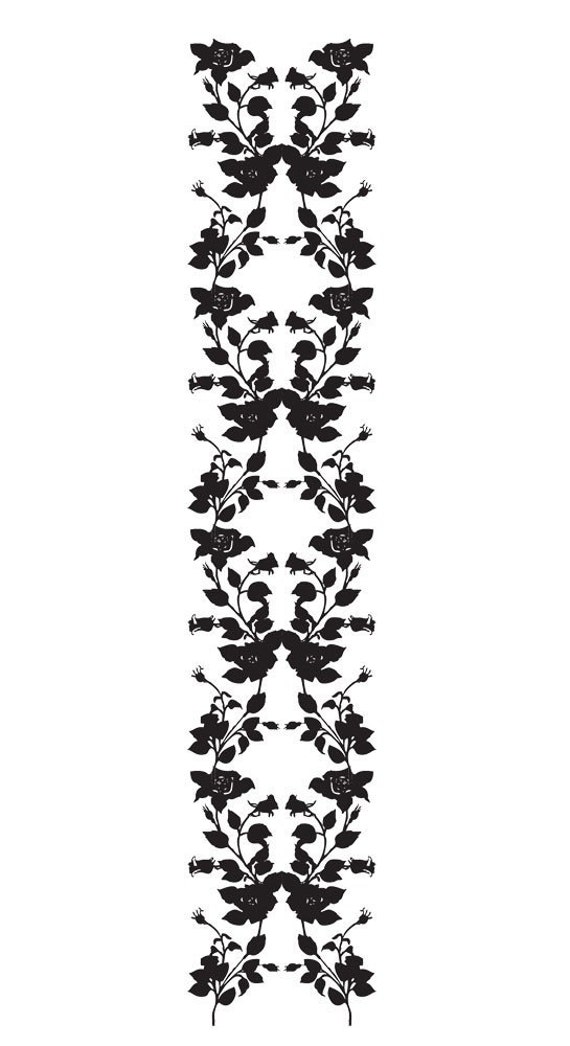 Rose Vine Borders Wall Decals