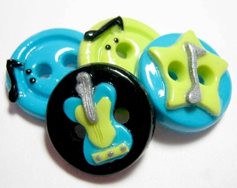 Items similar to Little Boy Blue (handmade buttons set of 6) on Etsy