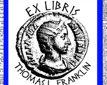 Unique ex libris bookplate related items | Etsy