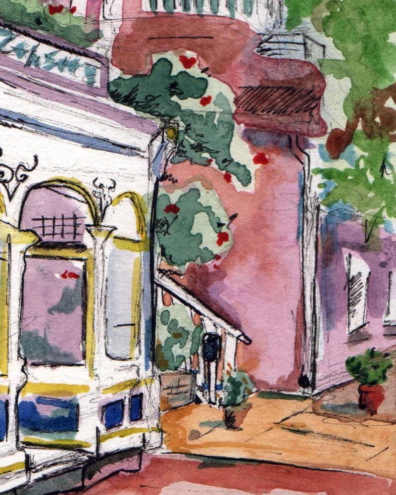 Print of Watercolor Painting Candy Coated Signed