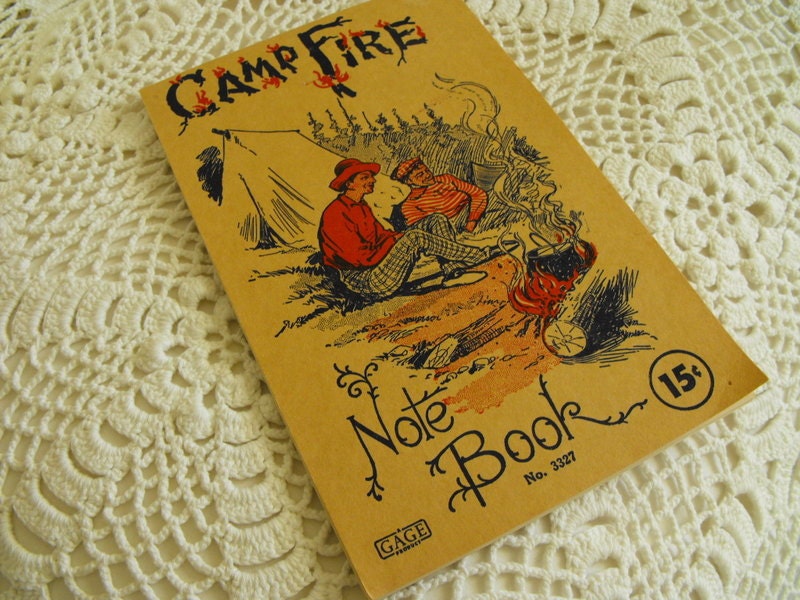 Vintage Schooldays Notebook Campfire Great by VintagePleasures