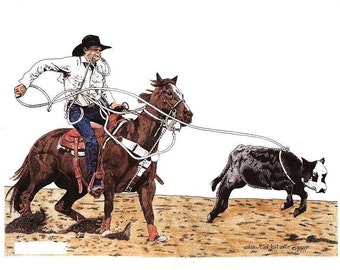 Rodeo artwork | Etsy