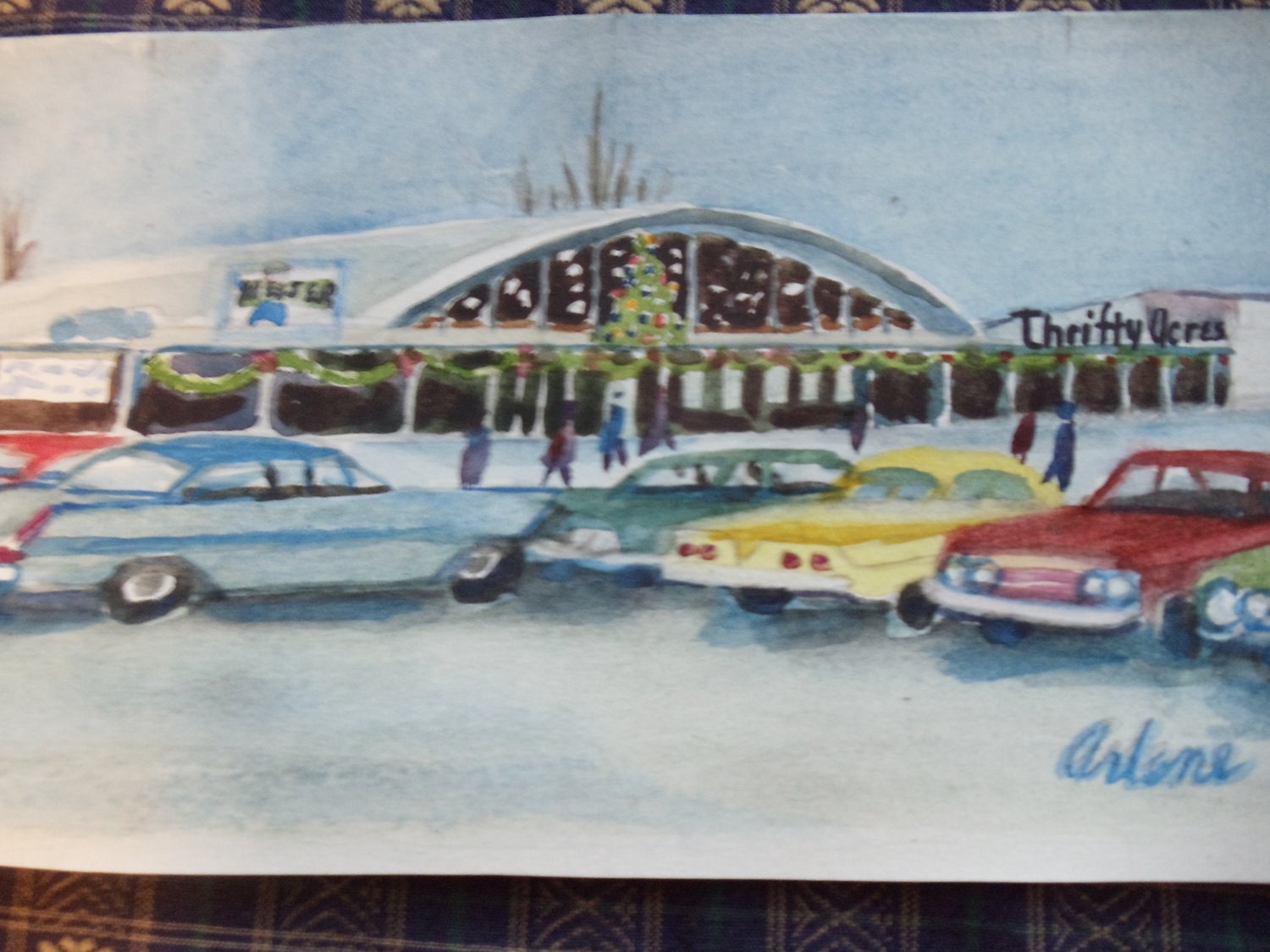 Watercolor Print Of 1960s Meijer Thrifty Acres