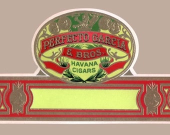 10 Vintage Cuban Cigar Labels: Perfecto Garcia - Bargain - Half Off ...