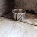 Mens ring of rugged sterling silver