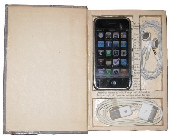Keep your iPhone hidden inside an old book Book Safe