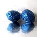 Nut Sack: Two Blue Walnut Ornaments in a clear by PearlesPainting