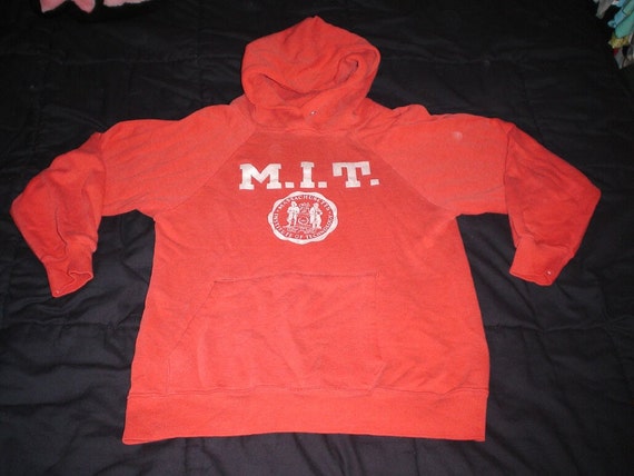vintage 1980s MIT hooded sweatshirt hoodie Massachusetts