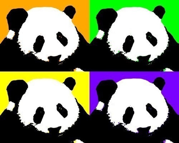 Panda Bear pop art print by artbarkers on Etsy